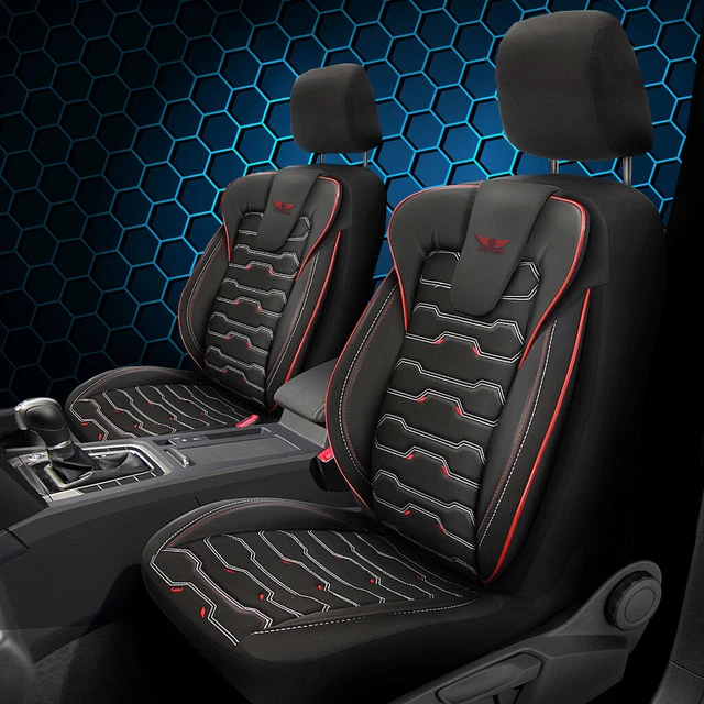 SIMILI CUIR SITZBEZUG Convient Opel Signum Noir Rouge EUR 180,50 ...
