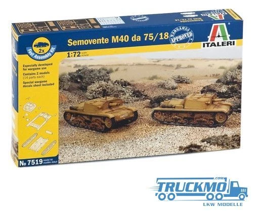 ITALERI SEMOVENTE M40 da 75/18 7519 EUR 14,49 - PicClick IT