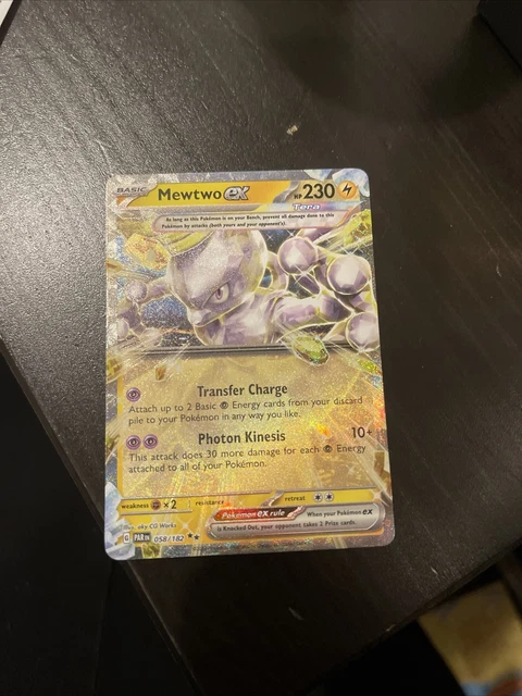 MEWTWO EX - 058/182 Paradox Rift Double Rare Pokémon - NEUF/COMME NEUF ...