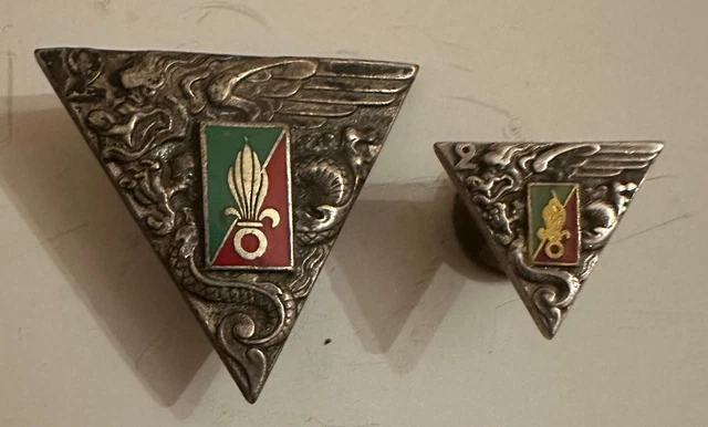 INSIGNE LÉGION FRENCH FOREIGN Ancien Modèle 1960-1970 2ème REP Fab ...