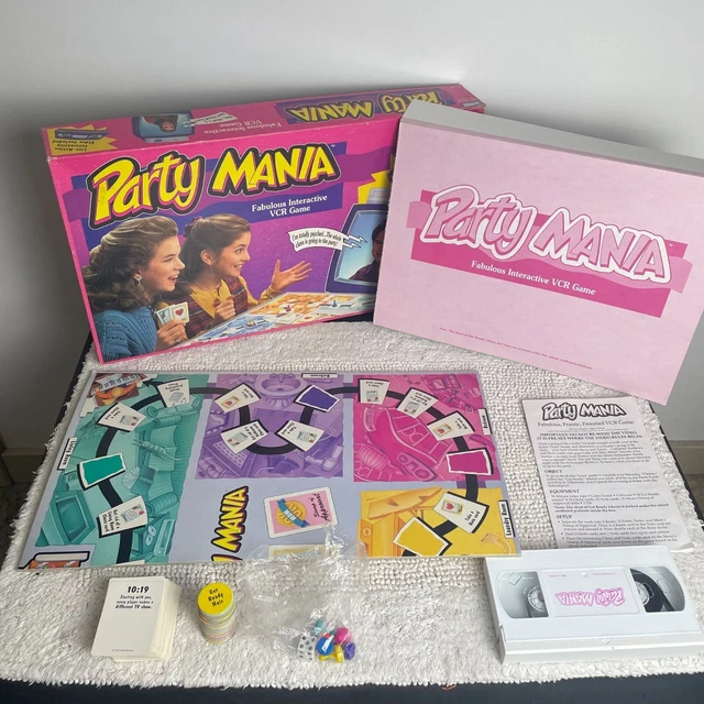 VINTAGE 1993 PARKER Brothers Party Mania Interactive Board Game *100% ...