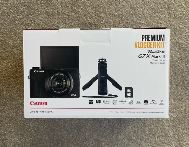 CANON POWERSHOT G7 X Mark III 20.1MP Point & Shoot Camera Premium Vlogger Kit £1,000.00 ...