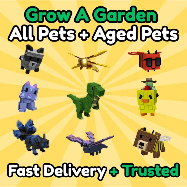 GROW A GARDEN (NEW PETS) 🪴 - All Pets | Aged Pets | Rainbow - Fast ...