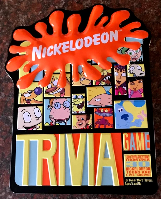 NICKELODEON TRIVIA BOARD Game in Collectible Tin Box 2002 - Nicktoons ...