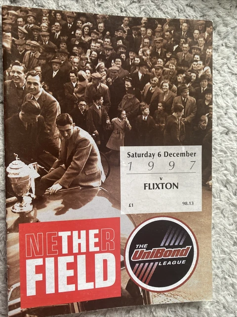 NETHERFIELD V FLIXTON 06/12/97 ( The UniBond league ) £1.60 - PicClick UK