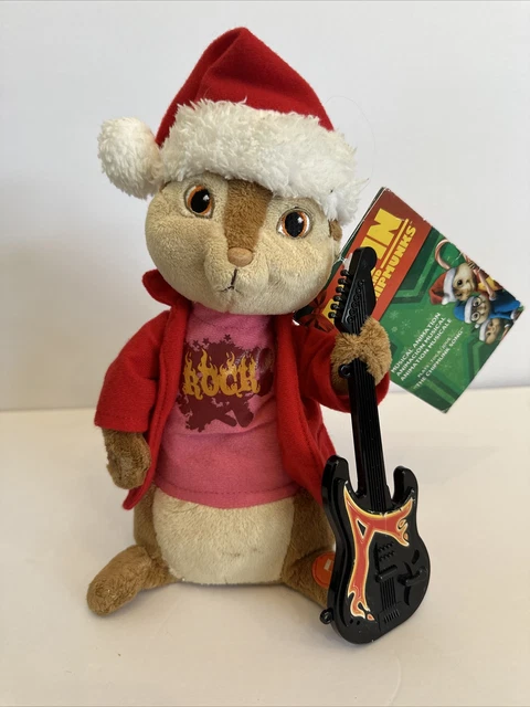 ANIMATED MUSICAL SINGING Alvin and the Chipmunks Plush Guitar Sings ...
