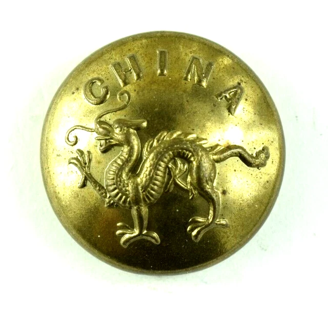 VINTAGE BRITISH CHINA Border Regiment Dragon Original Uniform Button ...
