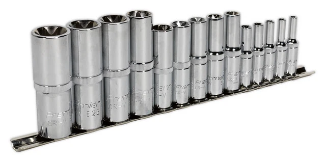 TRX-STAR SOCKET SET 14Pc Deep 1/4", 3/8" & 1/2"Sq Drive E4-E24 From Sealey Ak611 £48.53 ...