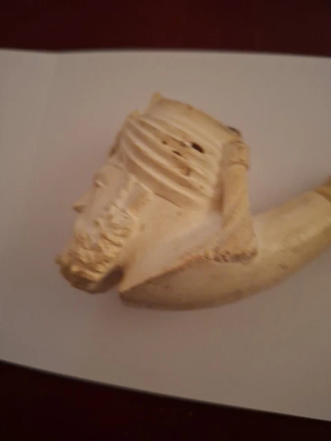MEERSCHAUM PIPE À fumer en écume de mer sculptée, tête de sultan, tabac ...