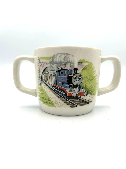 WEDGEWOOD THOMAS THE Tank Engine Vintage 1984 Childs Double Handle Mug ...