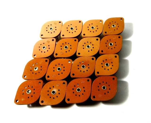 (20 PCS) 9-PIN CINCH USA Wafer Tube Sockets NOS 12AX7 6DJ8 B9A Noval ...