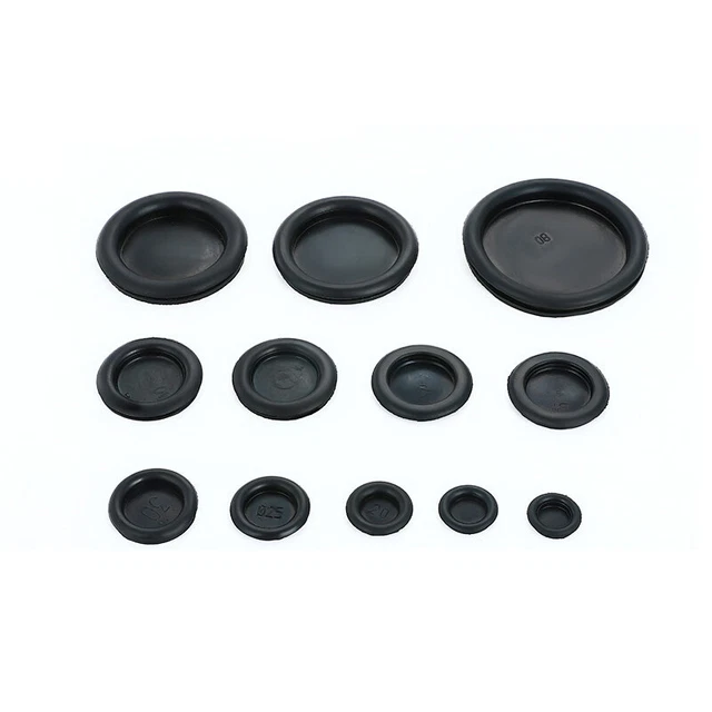 BLACK RUBBER BLANKING Grommets Closed Blind Plugs Bung Gromet 14-150mm ...