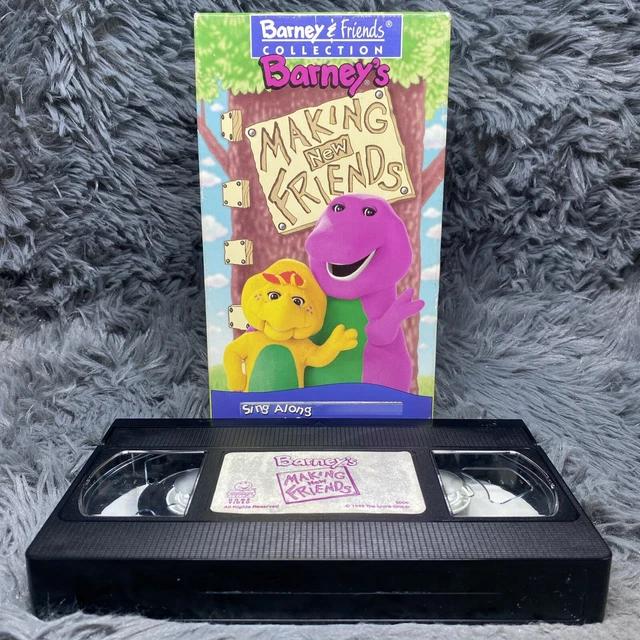 BARNEY MAKING NEW Friends VHS 1995 Video Tape Classic PBS Kids RARE ...