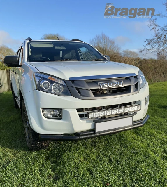 DOUBLE SPOILER BAR For Isuzu D-Max Rodeo 2012 - 2016 4x4 Front Chin ...