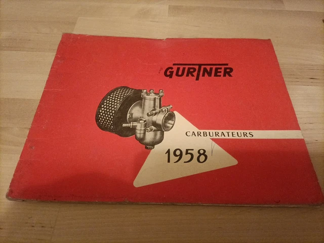 DOCUMENTS , CATALOGUE Carburateurs GURTNER 1958 EUR 12,00 - PicClick FR