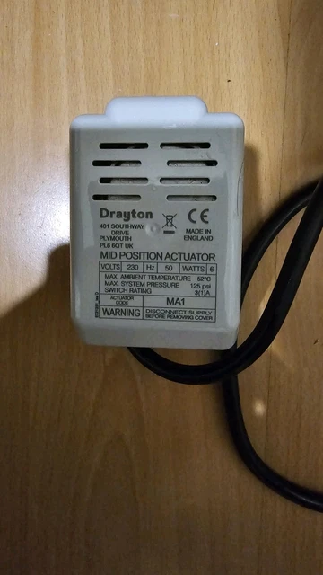 DRAYTON MA1 MID-POSITION Valve Body Motorized Actuator Head £31.92 ...