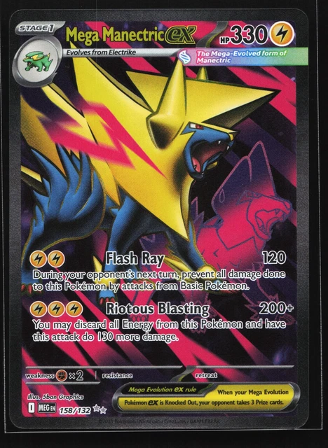 MEGA MANECTRIC EX 158/132 ME01: Mega Evolution Ultra Rare Pokemon Card ...