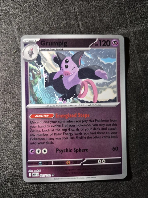 POKÉMON TCG MEGA Evolution Grumpig Reverse Holo 063/132 NM £1.82 - PicClick UK