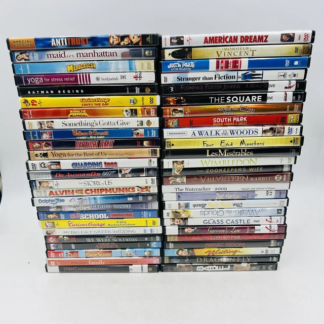 50 BULK LOT DVDs Wholesale Mixed Titles Family Comedy Drama Movies $33. ...
