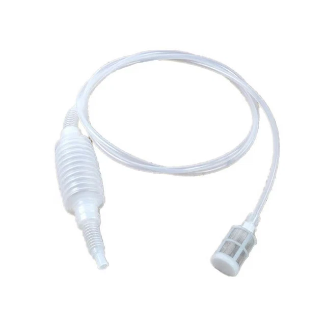 2M/6.5FT AQUARIUM SIPHON Vacuum Fish Tank Hand Water Oil Pump Filling ...