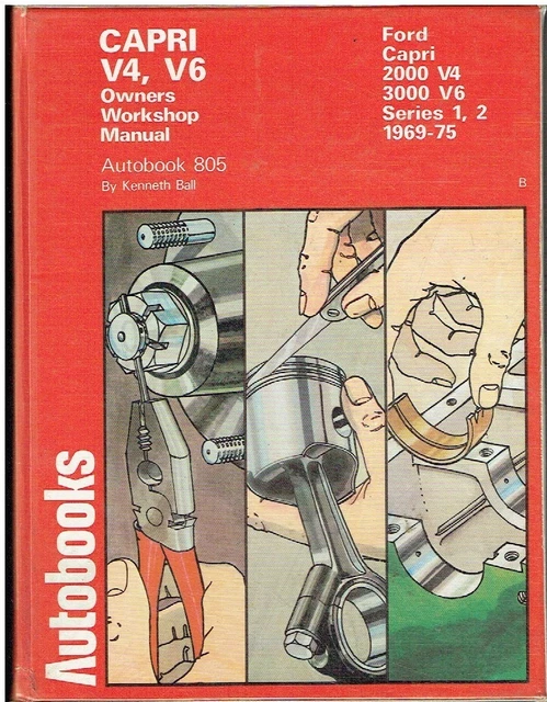 FORD CAPRI MK1 Mk2 2000 V4 & 3000 V6 1969-75 OWNERS WORKSHOP MANUAL ...