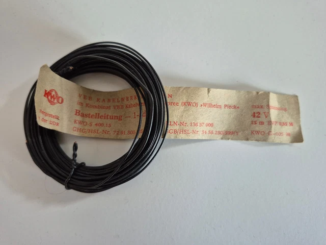 DDR KWO DRAHT Klingeldraht 1 adrig Modellbahn Puppenstube EUR 6,00 ...
