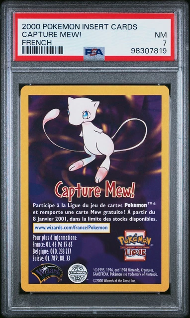CARTE POKEMON CAPTURE Mew Maîtrisez le Jeu PSA 7 EUR 20,00 - PicClick FR