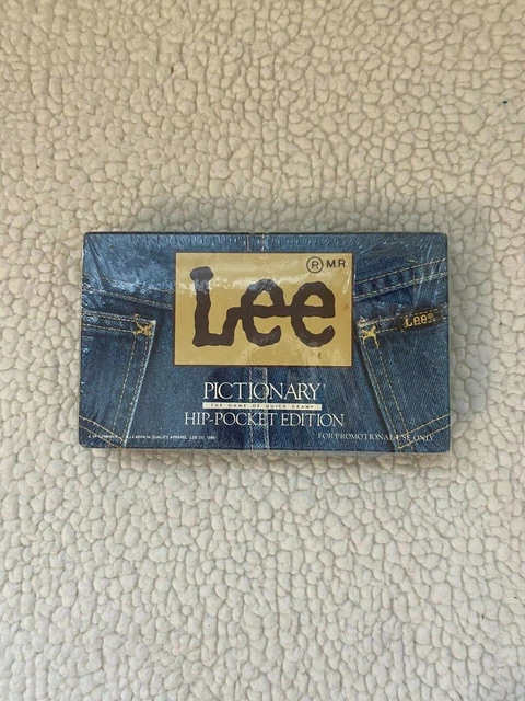 PICTIONARY LEE JEANS Hip Pocket Edition Board Game Vintage 1985 New and ...