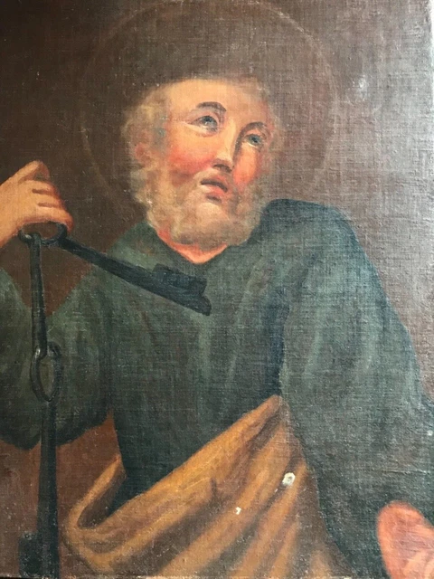 17TH CENTURY ITALIAN Oil Painting On Canvas Large Old Master Saint ...