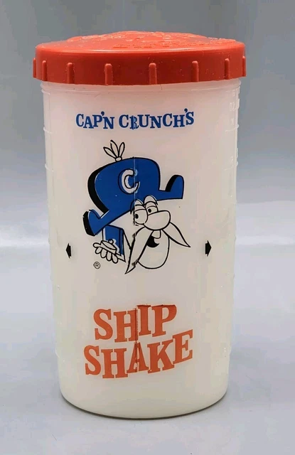 VTG CAP'N CRUNCH'S "Ship Shake" Cup w/Handle & Red Lid, 1960s-1970s ...