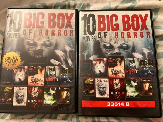 10-MOVIE BIG BOX of Horror Collection (DVD) 2 Dvd Set 5 Movies In Each ...