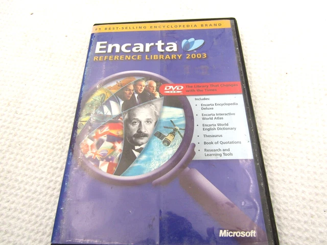 MICROSOFT ENCARTA REFERENCE Library 2003 CD Encyclopedia Standard EUR 13,33 - PicClick FR