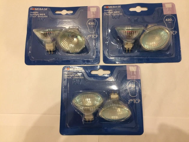 LIGHT BULB SPOT Spotlight MR16 Halogen 12v 35W 430Lm 6 -Pack Dimmable ...
