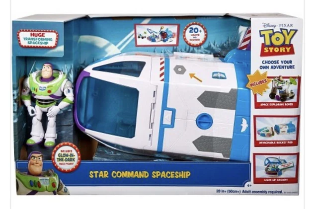 TOY STORY BUZZ Lightyear’s Star Command Toy Spaceship-Figure, Lights ...