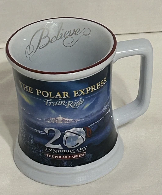 THE POLAR EXPRESS Train Ride 20th Anniversary Believe Coffee Tea Cup ...
