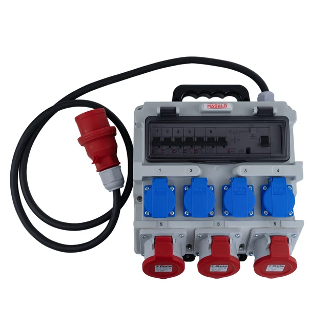 BAUSTROMVERTEILER TR-S/FI 3X16A 4x230V SKH Schuko MASALB EUR 115,39 ...