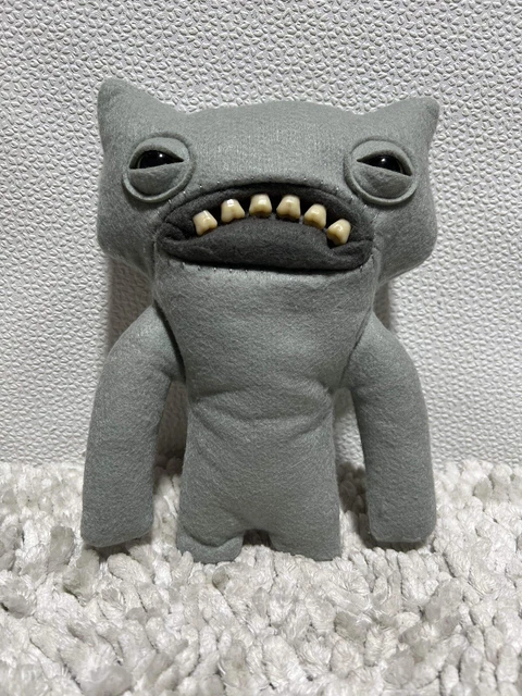 FUGGLER FUNNY UGLY Monster - Wide Eyed Weirdo - Light Grey Felt - 9" £7 ...