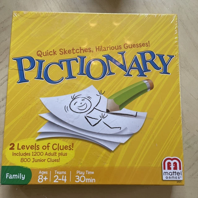 PICTIONARY FAMILY EDITION Quick-Draw Guessing Game By Mattel EUR 22,96 ...