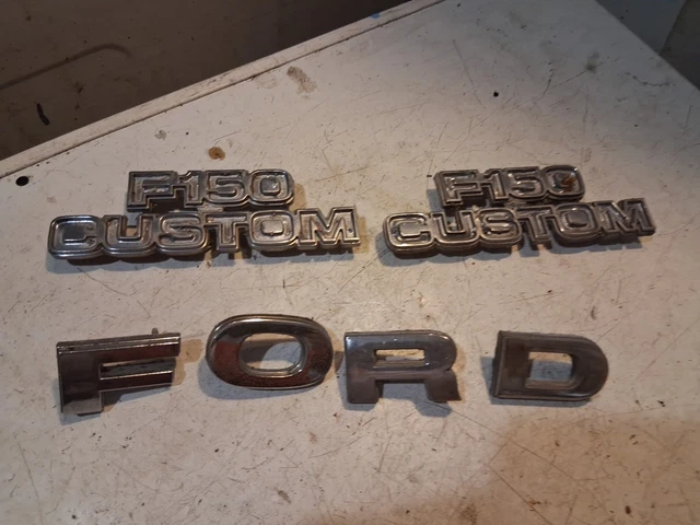 1970S FORD F-150 Truck Custom Fender Badges And Ford Hood Letters ...