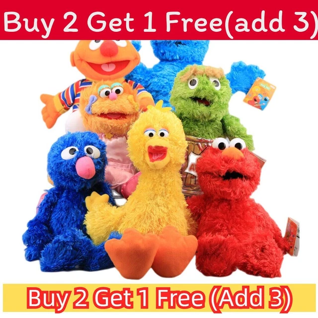 SESAME STREET ELMO Hand Puppet Stuffed Plush Play Games Doll Kid Toy ...