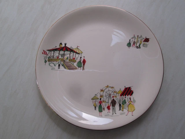 ALFRED MEAKIN LARGE dinner plate in the Carousel / fairground design £ ...