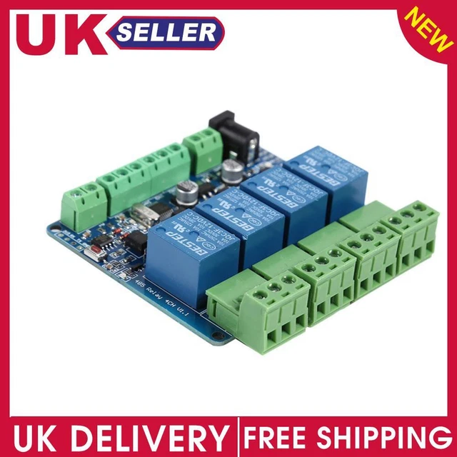 MODBUS RTU 4 Way Relay Module TTL/RS485 Interface Communication with Indicator £9.99 - PicClick UK