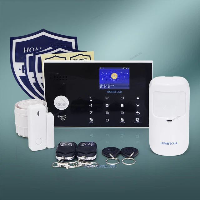 HOMSECUR WIRELESS&WIRED 4G/GSM WIFI Home Security Alarm System with ...