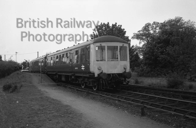 35MM NEGATIVE BR British Rail Class 100 DMU DB 975637 at Westerfield ...