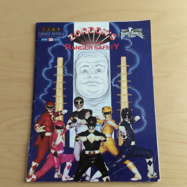 MIGHTY MORPHIN POWER Rangers Zordons Rules Safety Poster Book Choice ...
