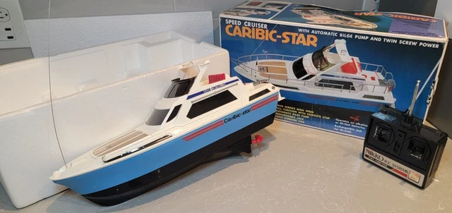 VINTAGE 1981 CARIBIC-STAR Speed Cruiser Nikko R/C Power Boat in Box Not ...