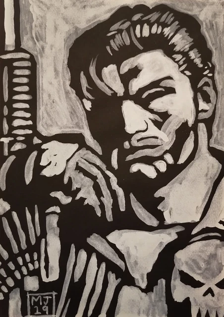 PUNISHER FRANK CASTLE Dolph Lundgren Drawing Illustration Artwork 1 of ...