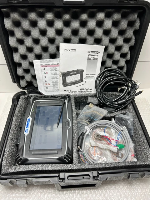 OMEGA OM-DAQXL-1-NA 8-CHANNEL Universal Input Touch Screen Data Logger ...