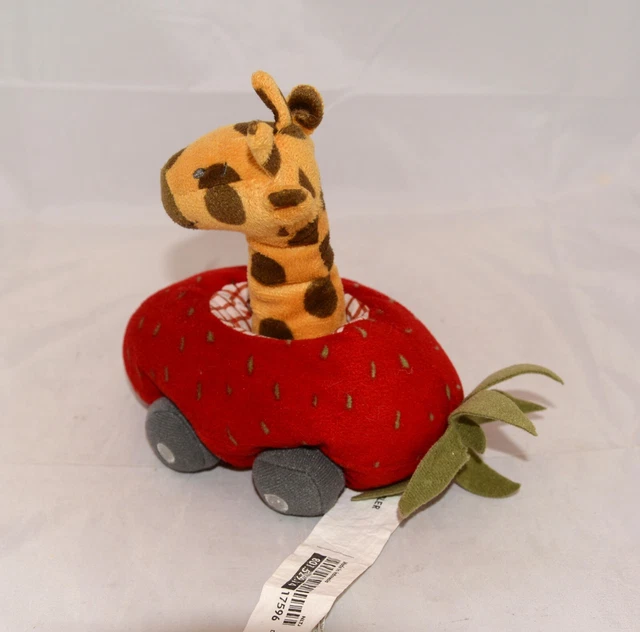 IKEA FABLER GIRAFFE In Strawberry Car Rattle Soft Plush Toy 6" Tall £9. ...