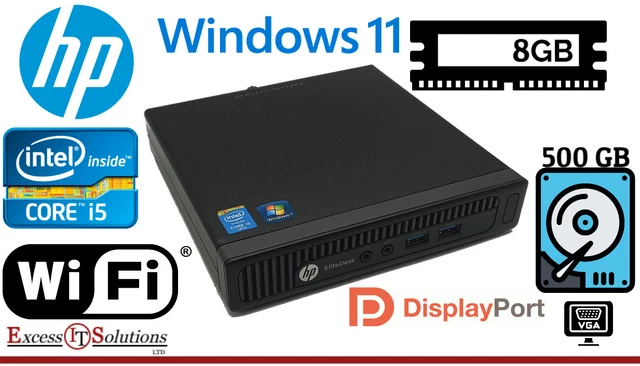 MINI HP ELITEDESK 800 G1 PC InteI Core i5 4th 8GB RAM 500GB HDD Windows ...